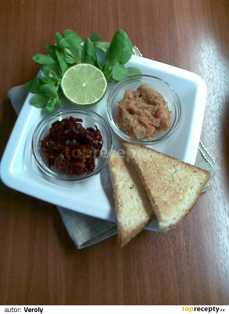 Jikra na ruský způsob + salát z červené řepy recept - TopRecepty.cz