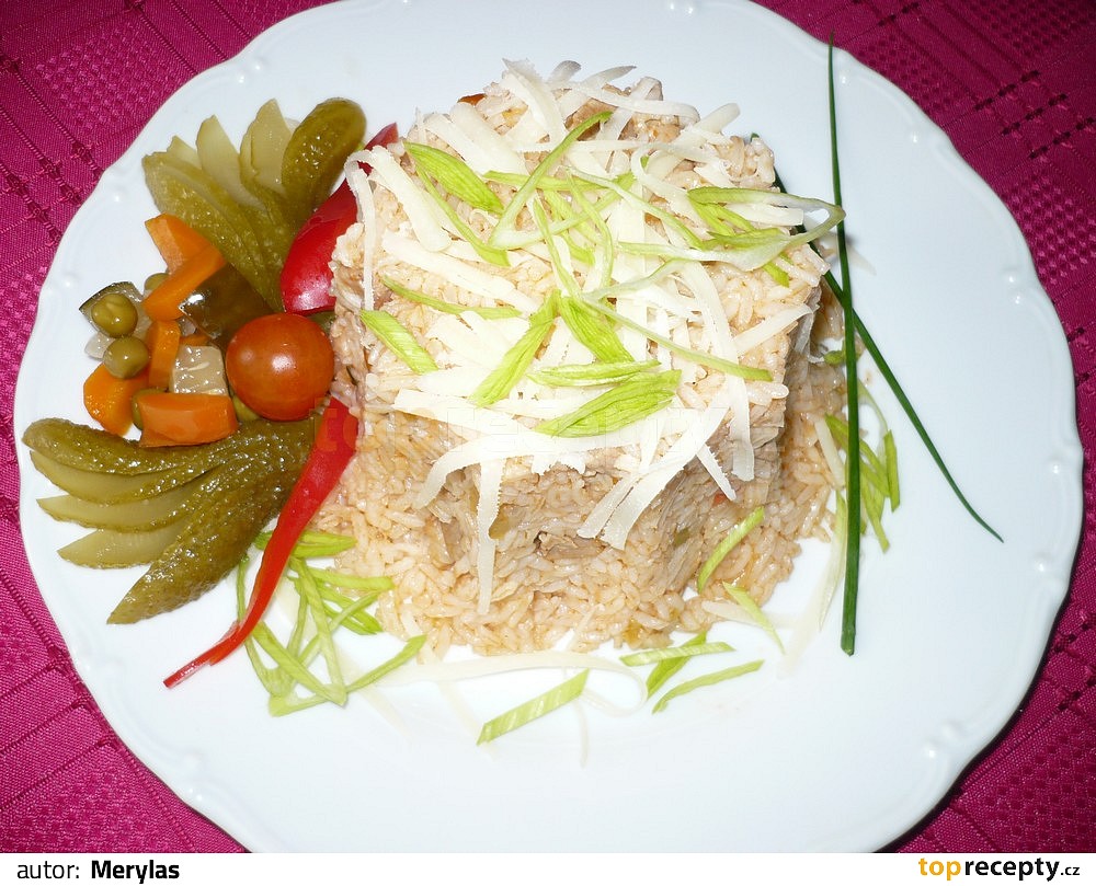 Rizoto z vepřového masa recept - TopRecepty.cz