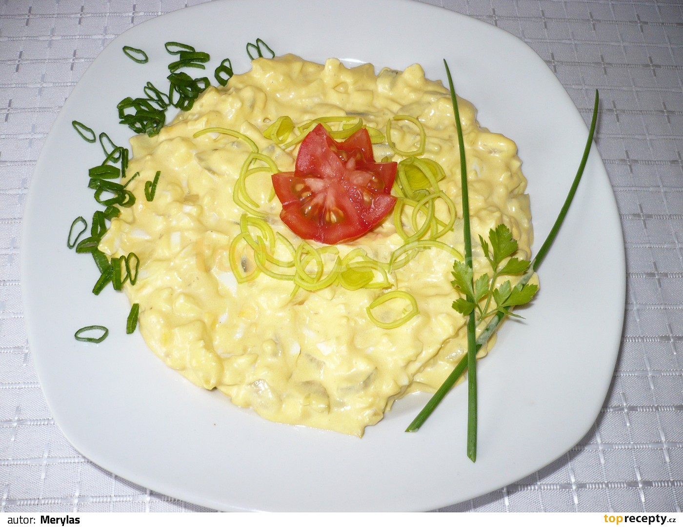 Vajíčkový salát recept - TopRecepty.cz