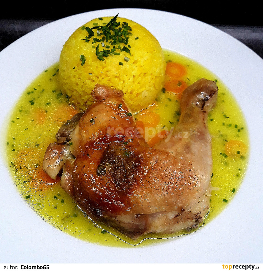 Pečené kuře se šalvějí a kurkumou recept - TopRecepty.cz