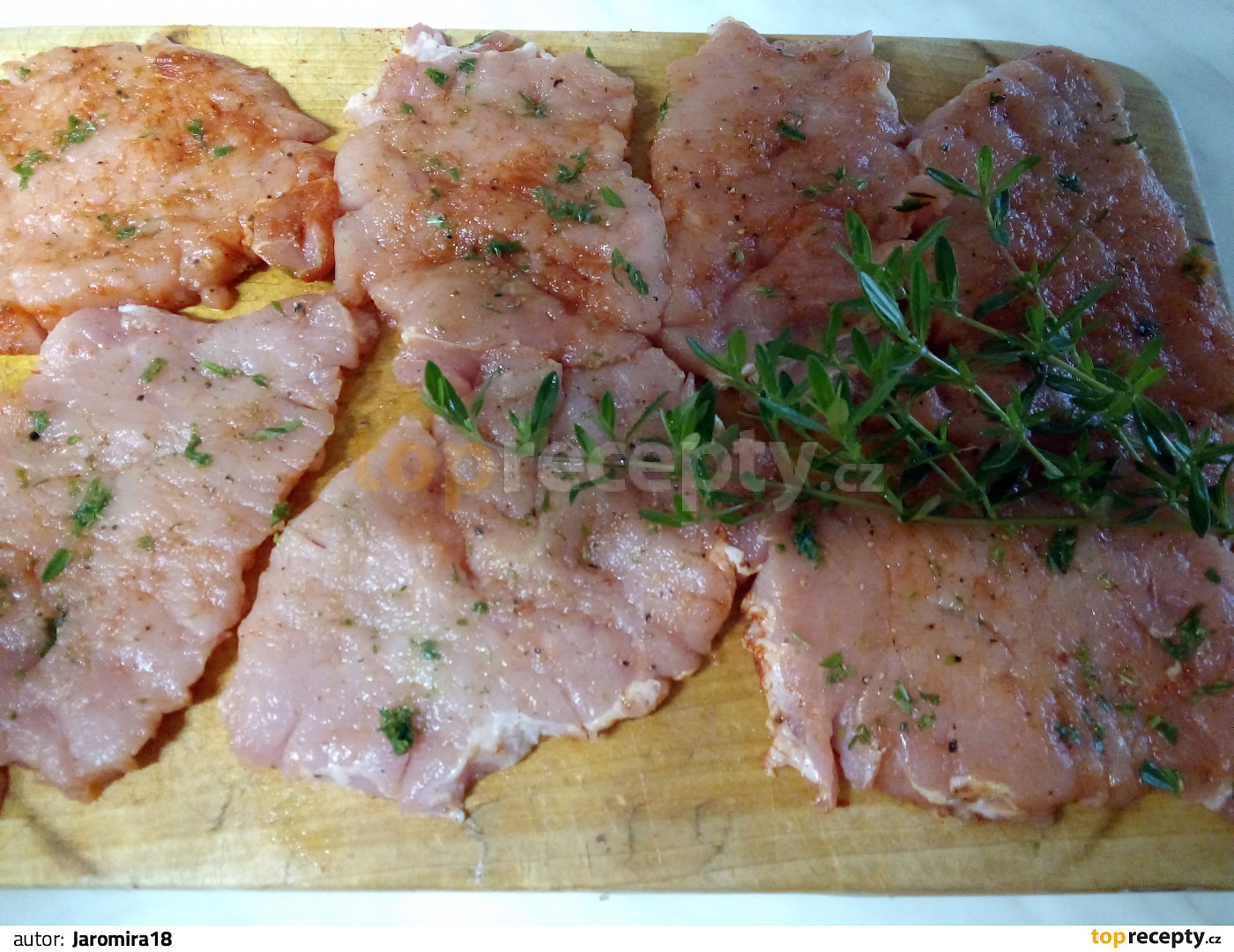 Vepřová kotleta na saturejce recept - TopRecepty.cz