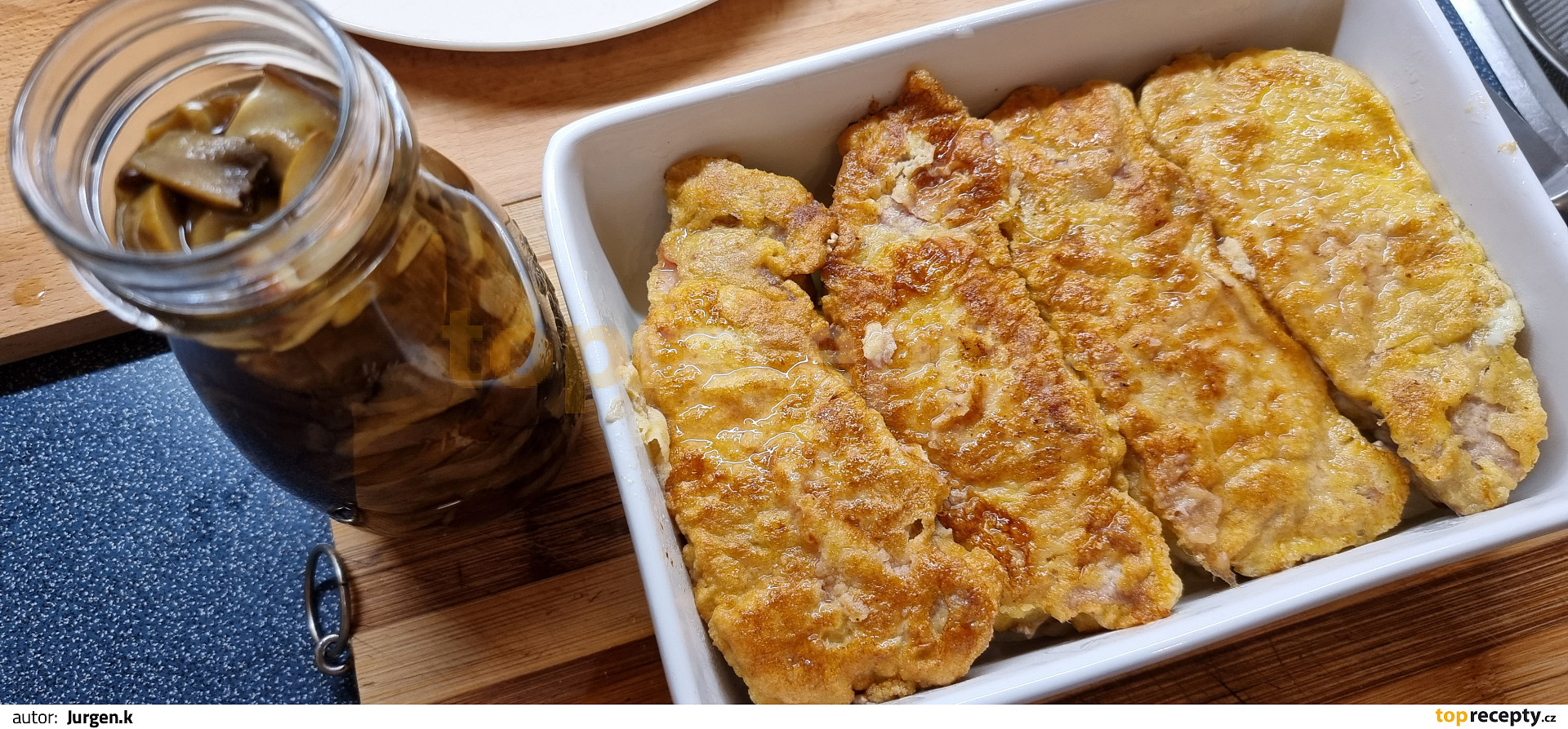 Obrácené řízky se zeleninovou směsí - TopRecepty.cz