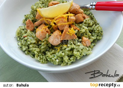 Lososovo-špenátové rizoto recept - TopRecepty.cz